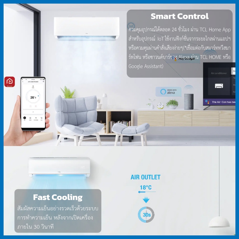 TCL แอร์ รุ่น T-PRO Wi-Fi INVERTER ใหม่ 2022 ฟรีติดตั้ง - phornchai_air ...