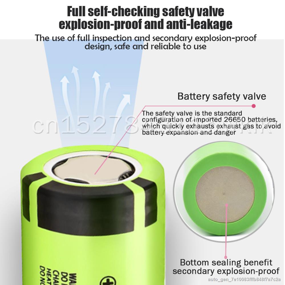 1 10PCS al Panasonic al 26650A 26650 3.7V 5000mAh Lithium Rechargeable ...