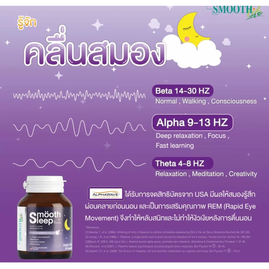Smooth leep by Smooth Life 30S วิตามิน เพิ่มประสิทธิภาพการนอนหลับและ ...