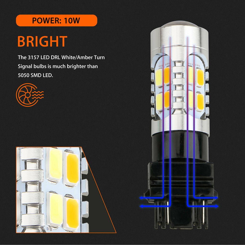 T 25 3157 20 Smd Two - Color ไฟเลี้ยวสีขาว + ไฟเบรค 5630 5730 สําหรับ ...