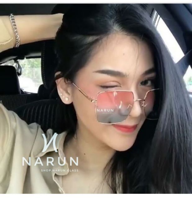 ค่าจัดส่งถูก รุ่นNn10 แว่นกันแดดทรงสี่เหลี่ยม งานทูโทน - buugurt - ThaiPick