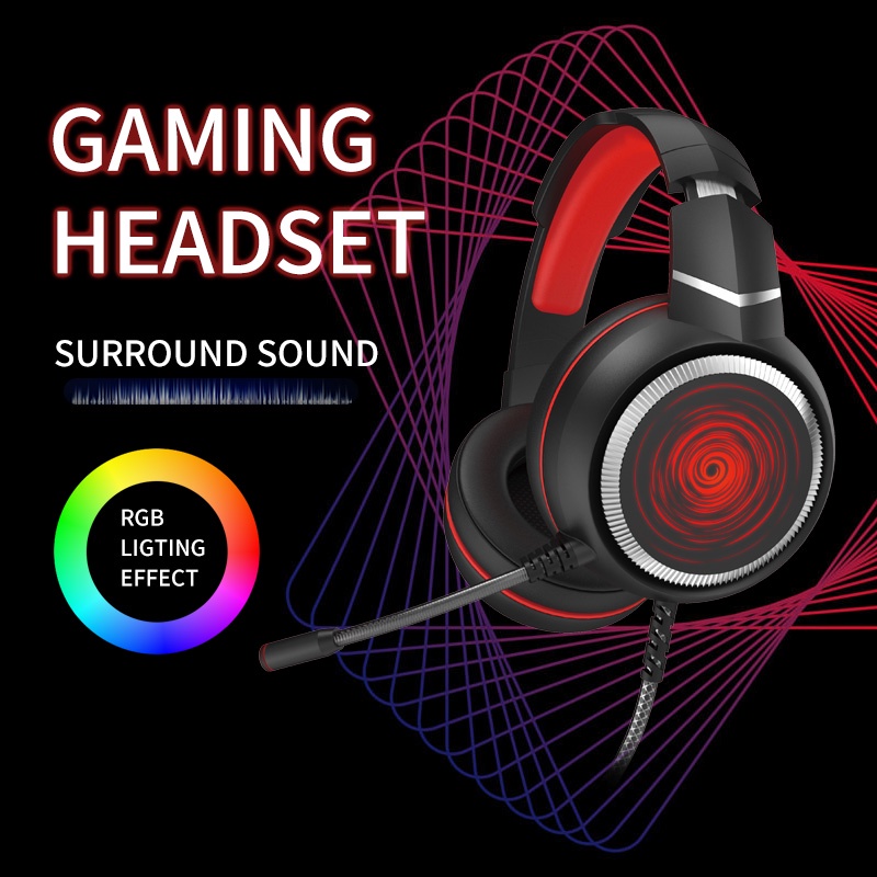 New G6 Gaming Headset - LED Light - with Mic - Headphone Gaming YtLm ...