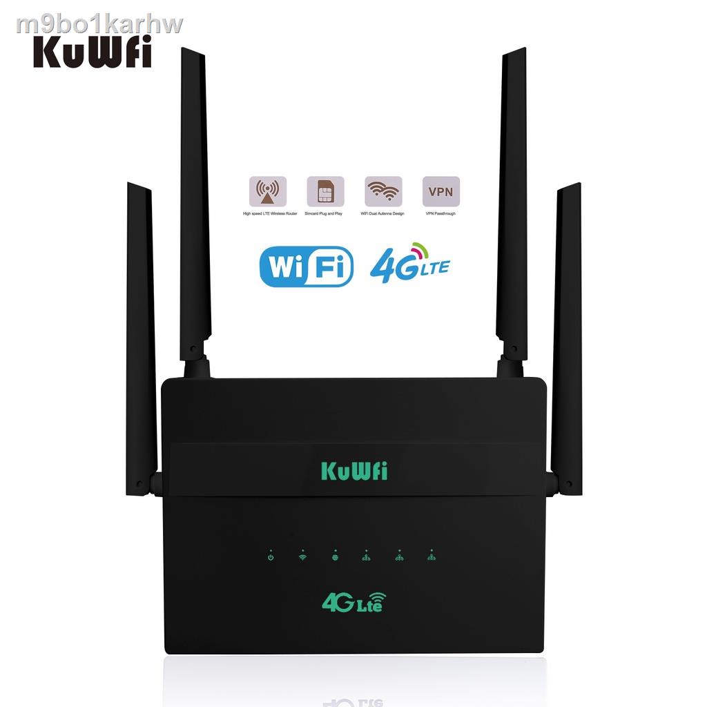 ☸ KuWFi 4G WiFi Router 150Mbps Support 32 Users RJ45 WAN LAN Wireless ...