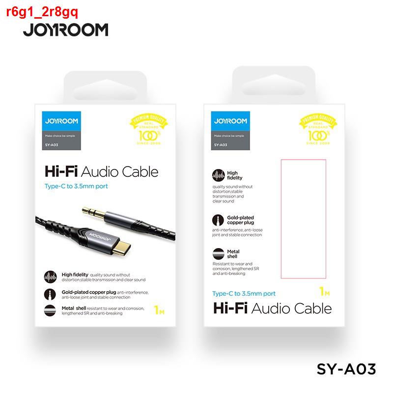 Joyroom SY-A03 TYPE-C TO 3.5 มม. สาย AUX สเตอริโอหูฟังประเภท C 3.5 แจ็ค อะแดปเตอร์แปลง USB C TO ...