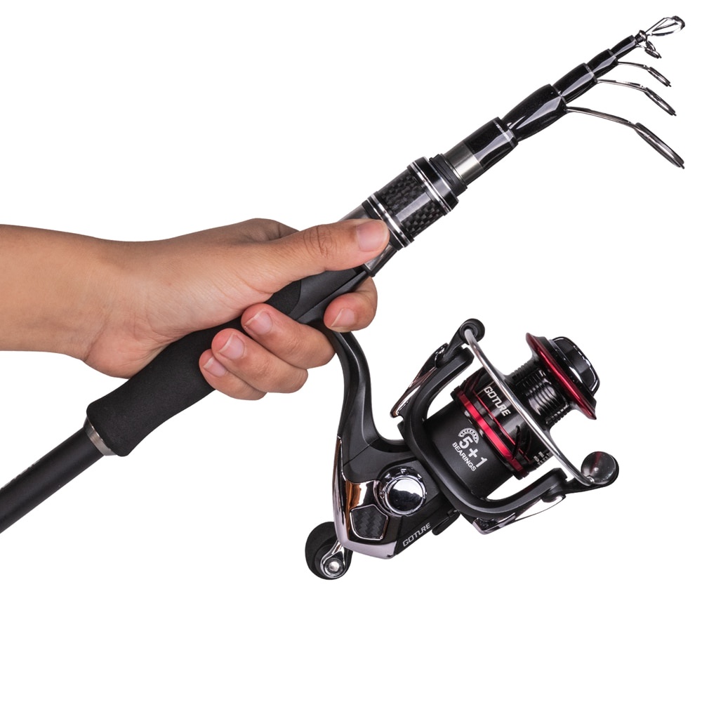 newGoture Lure Fishing Rod 24T Carbon Fiber Ultralight Teleacopic ...