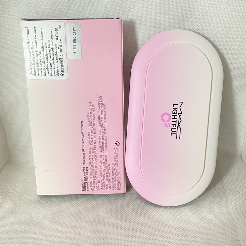 ตลับแป้งMAC COSMETICS Lightful C Natural Silk Powder Foundation SPF ...