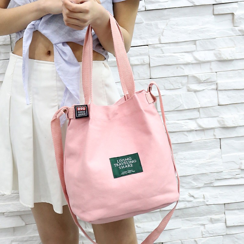 AMIKABAG(MK339)-E3กระเป๋าผ้าสะพายข้างLIVE TRAVELใบใหญ่ - amikabag ...