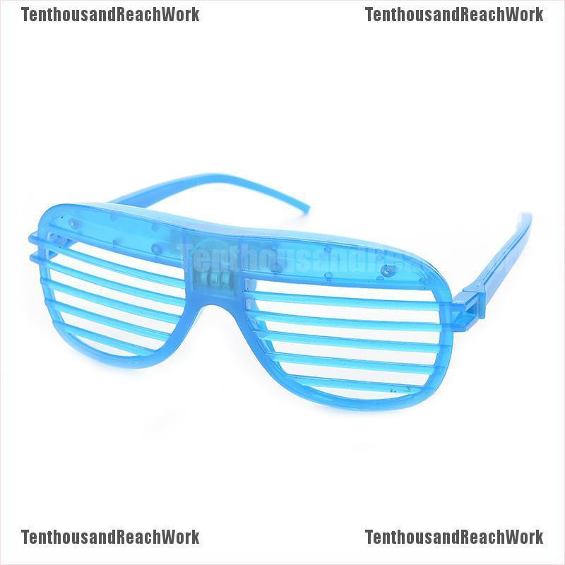 TReachWork Shutter louver LED Flashing Light Up Glasses Slotted Shutter ...