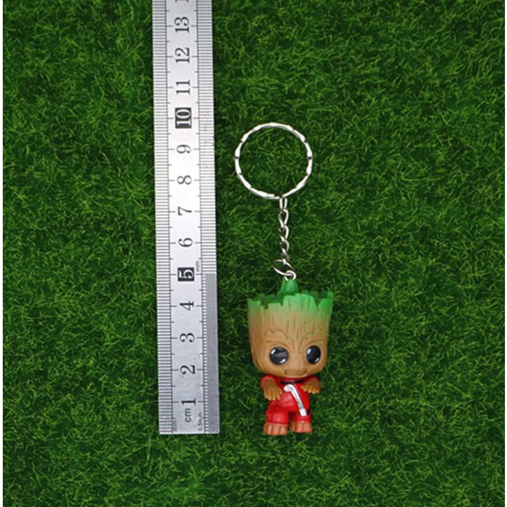 Groot Keychain Bag Car Key Chain Cute Tree Man Pendant Figure Keyring ...