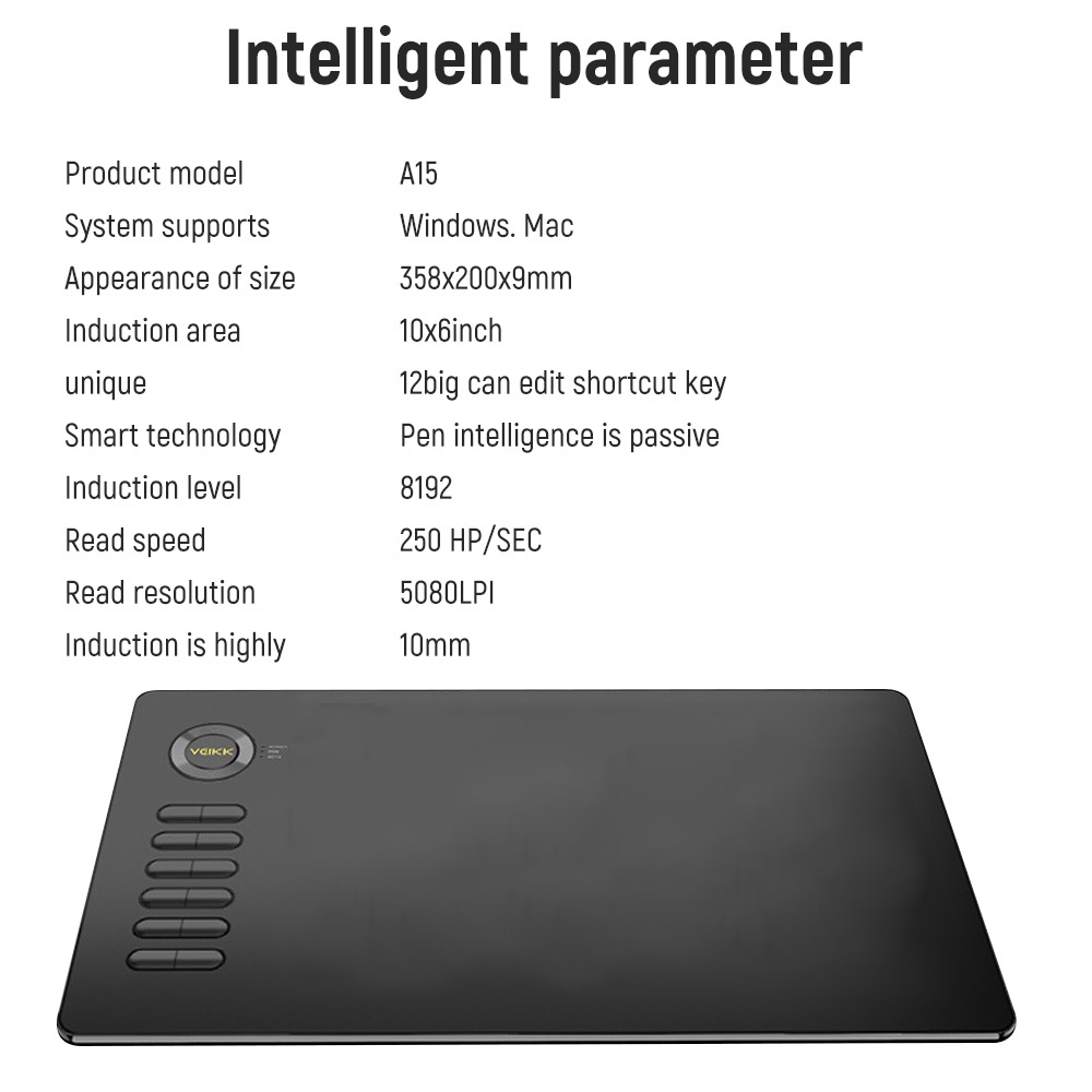 B2022. A15 Tablet Graphics Tablet Computer Drawing Number Shortcut Keys ...