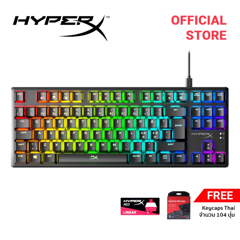 HyperX Alloy Origins Core RGB - Mechanical Gaming Keyboard, Red Switch ...
