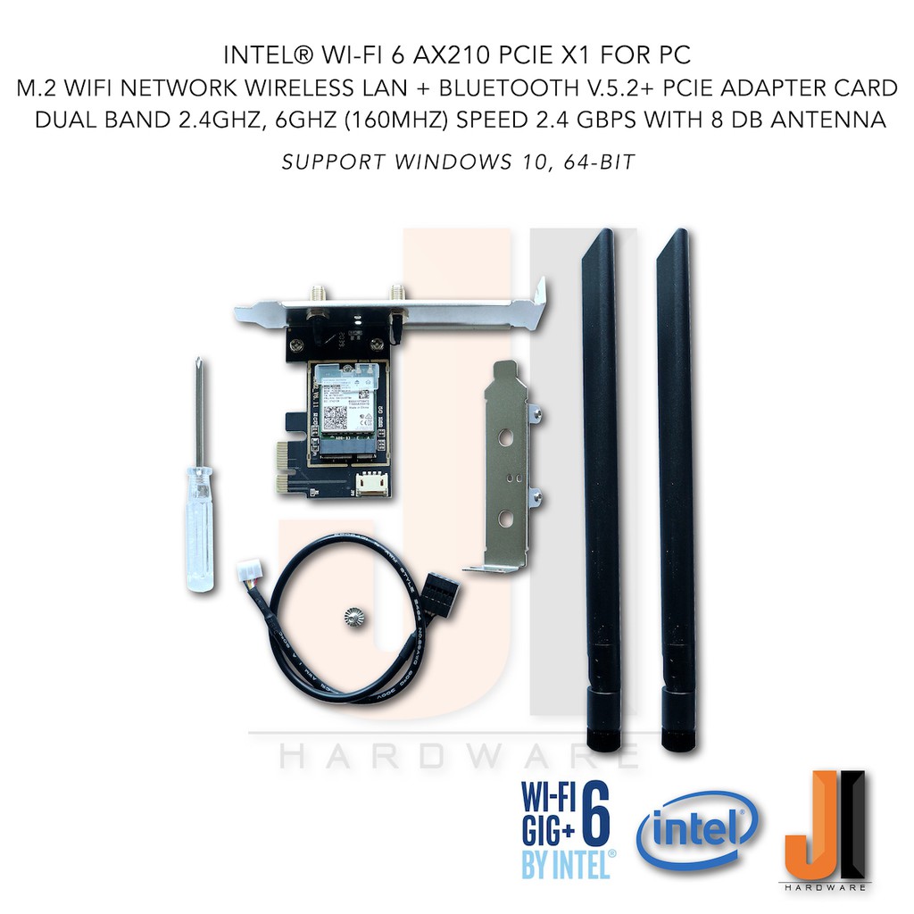 Intel® Wi Fi 6 Ax210 Card For Pc Pci E X1 Wifi Network Wireless Lan
