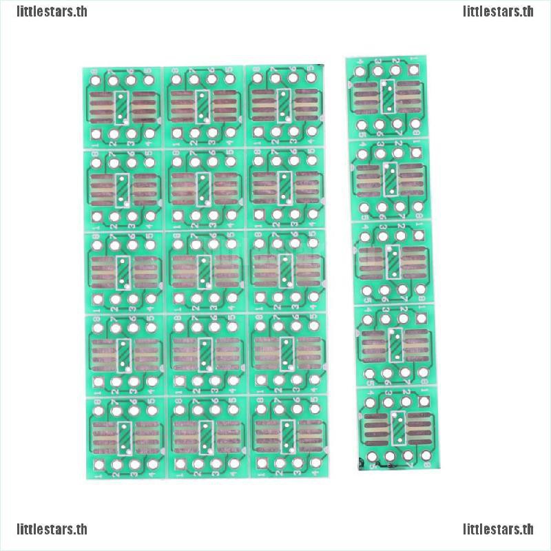 (luv) 20 ชิ้น sop 8 soic 8 tsop 8 msop 8 to dip 8 อะแดปเตอร์ pcb บอร์ด ...