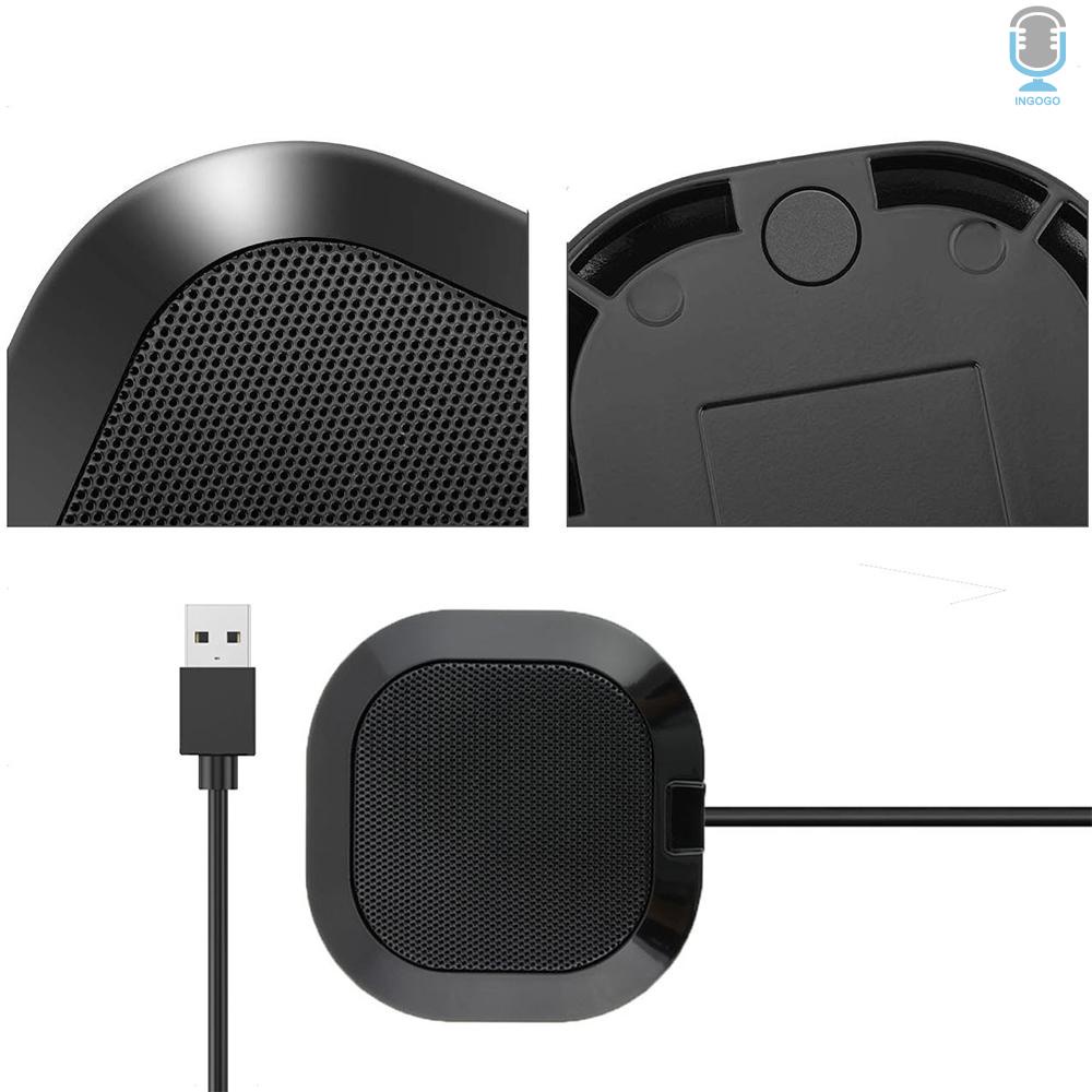 Desktop USB Computer Microphone 360 Omnidirectional Noise Reduction Mic ...