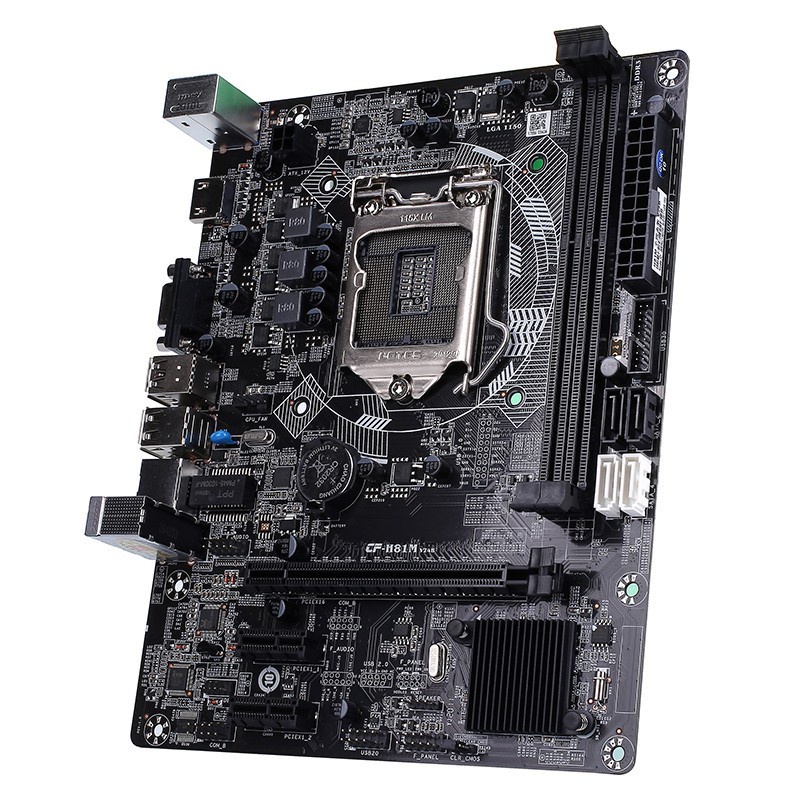 เมนบอร์ด หลากสีสัน H81M PRO V24B (LGA1150 H81M DDR3 USB3.0 ...