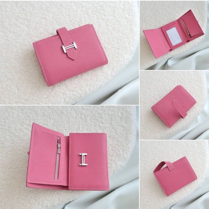 ส่งฟรี️กระเป๋าสตางค์ใบสั้น H Wallet Leather Epsom หนังแท้100 พร้อมกล่อง ...