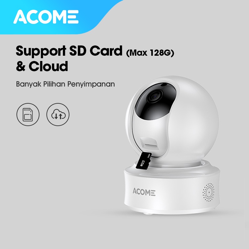 Acome APC03 กล้องวงจรปิดอัจฉริยะ IP WiFi FHD 1080P 360 Smart Cam 2MP ...