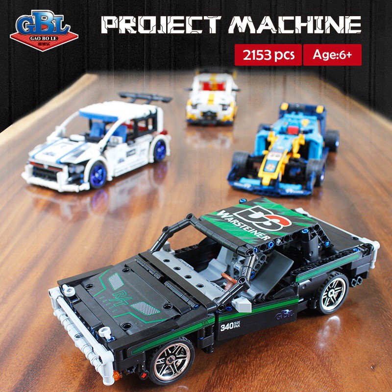 Lego Pull Back Car Building Blocks Model F1 Building Technic Bricks Toy ...