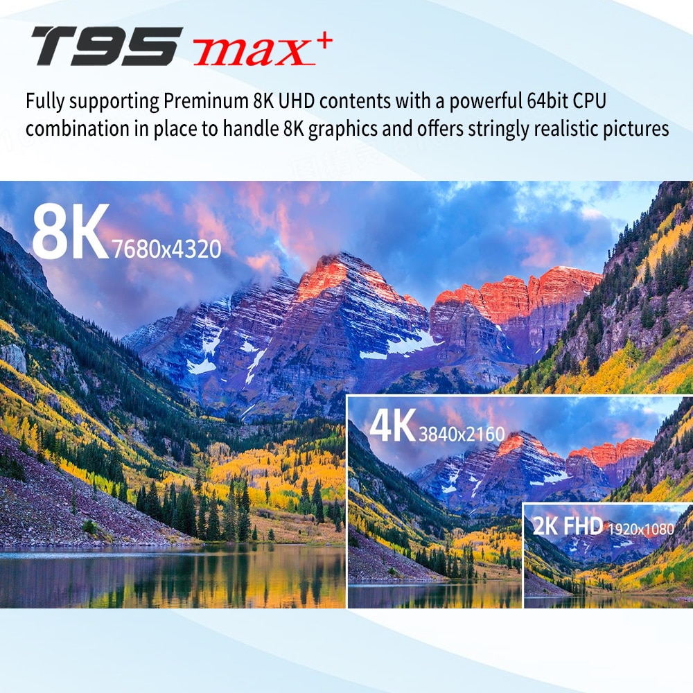 T95 Max Plus กล่องทีวีสมาร์ททีวี S905X3 64 Bit Android 9 . 0 4 Gb Rom ...