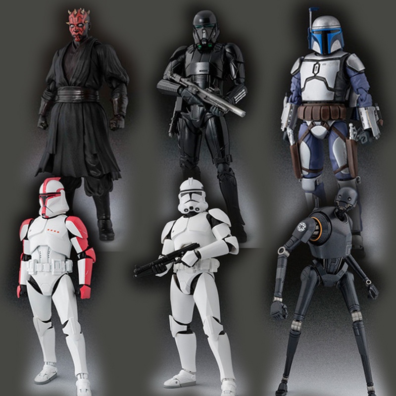 Disney SHF Star Wars Series Darth Moore White Soldier Black Soldier K ...