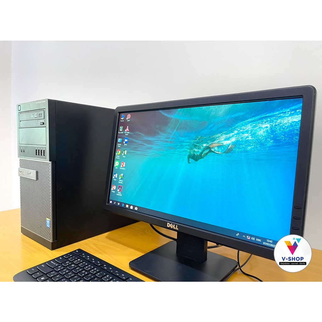 DELL Optiplex 3020 MT Core i5 Ram 8 GB. SSD 120 GB. HDD 250 GB. (หน้าจอ ...