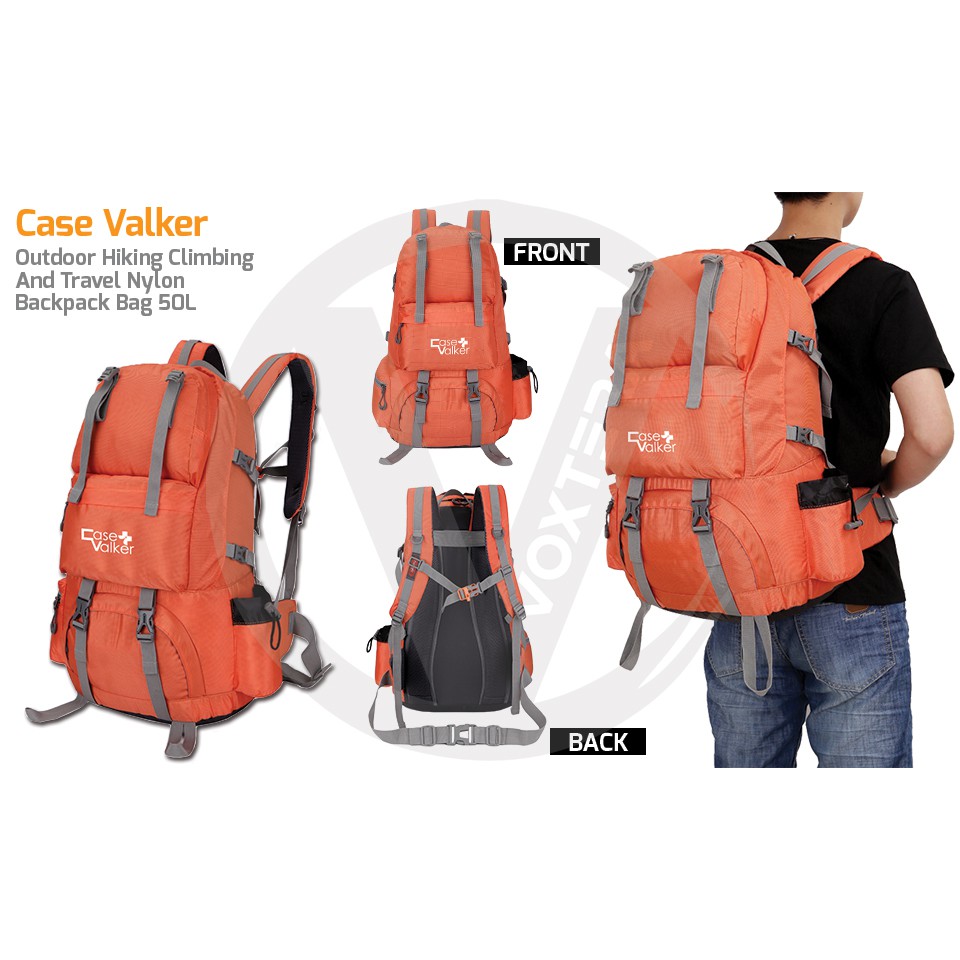 Case Valker Outdoor Travel Nylon Hiking Bag Backpack (50L) - 1pr9tawz18 ...