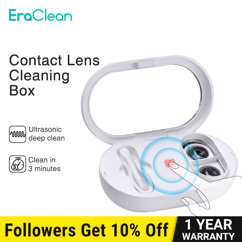 ☑ Eraclean GM02 กล่องทําความสะอาดคอนแทคเลนส์ อัลตราโซนิก อัตโนมัติ แบบ ...