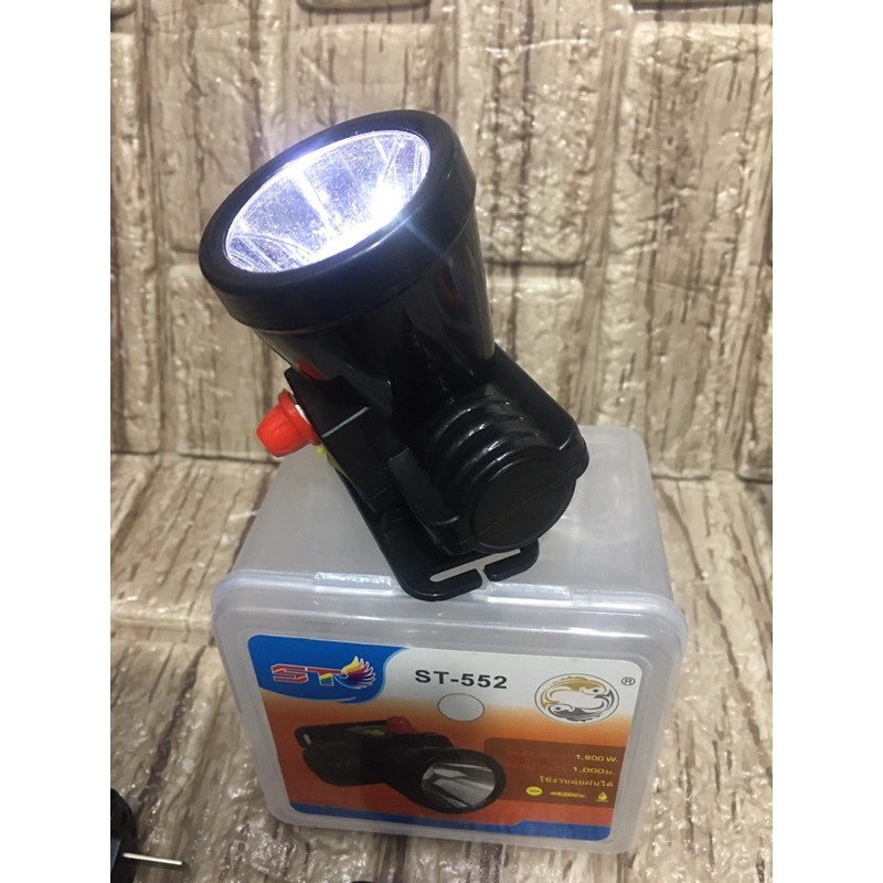 ไฟฉายคาดหัว แบตเตอรี่ลิเธียม ST 552 ปรับหรี่ ST 521 ปุ่มกดขนาดเล็ก ไฟฉายติดศรีษะ หัวไฟ กรีดยาง ...