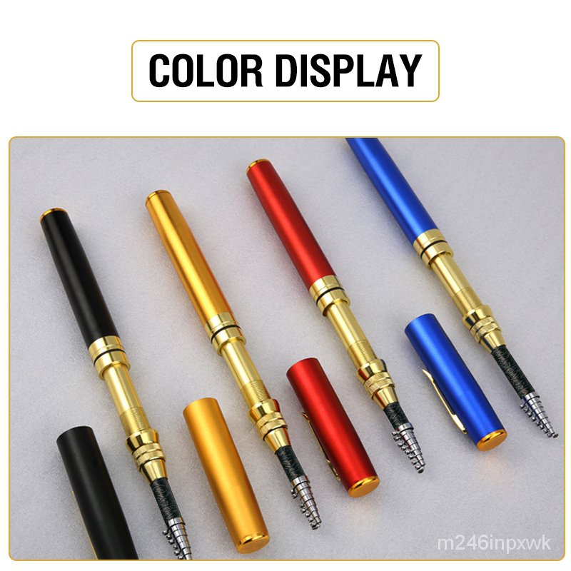 Bexp Folded Rod Pen Rod Mini Fishing Pole Jigging rod Joran Pancing set ...