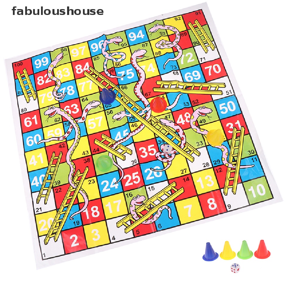 [fabuloushouse] Snake ladder educational kids children toys family ...