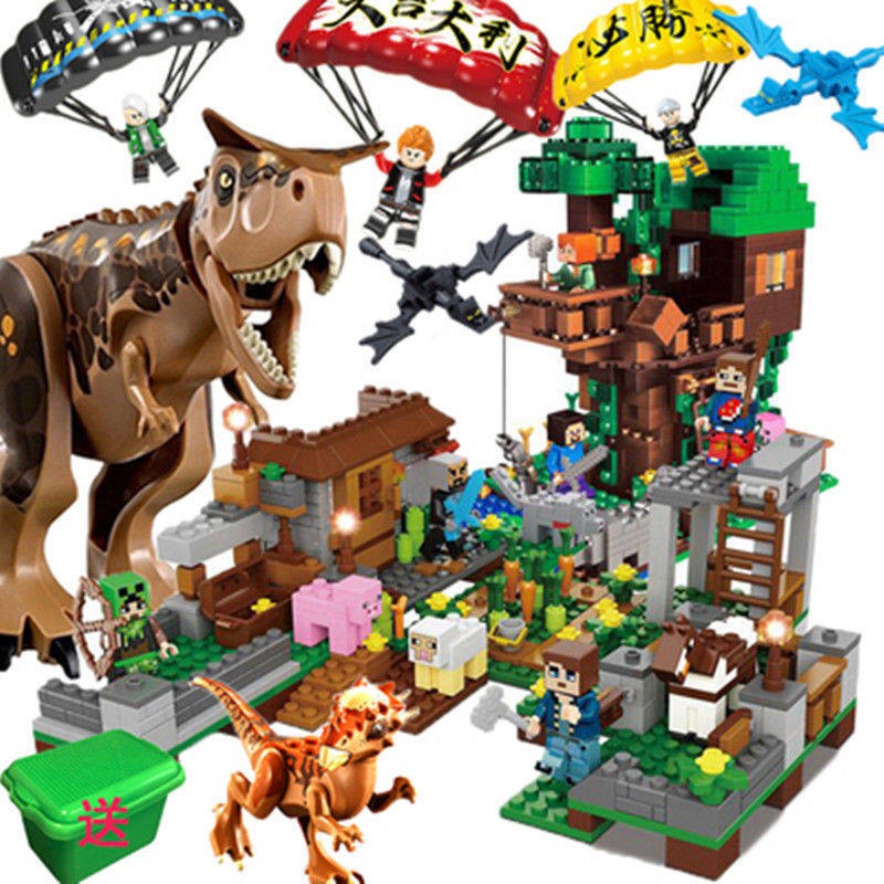 minecraft/ ใช้งานร่วมกับ Lego Dinosaur Building Block Toy Jurassic Park ...
