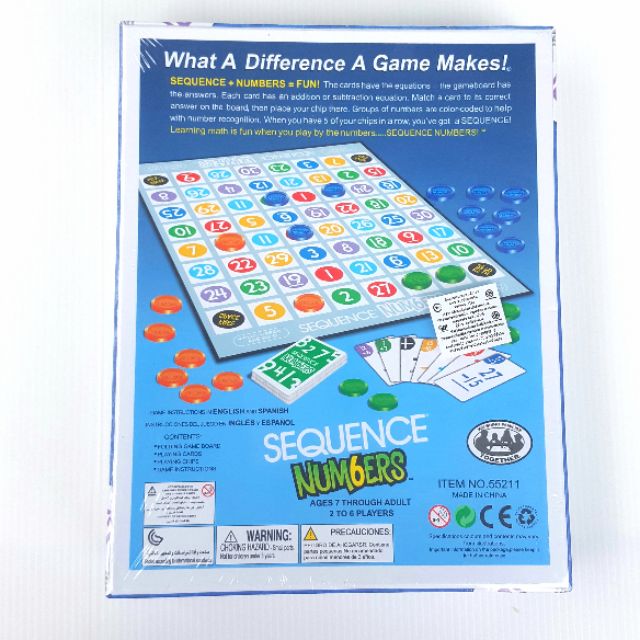 ️Sequence Numbers️sequence number เกมฝึกบวกลบเลข บอร์ดเกม เกมกระดาน ...
