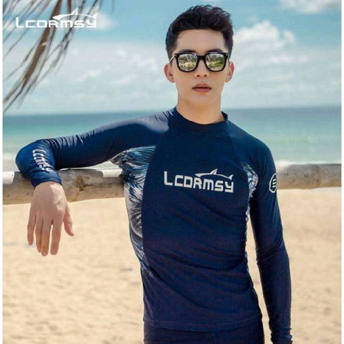 เสื้อว่ายน้ำชาย เสื้อว่ายน้ำแขนยาว ถูกและดี ผ้ากันยูวี ใส่แล้วอย่างเท่ห์ M LXL2XL3X 4XL มีเก็บ ...
