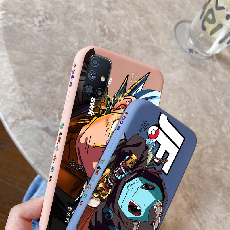 เคสโทรศัพท์สำหรับ Samsung galaxy M12 M40S M40 M42 M51 M60s M80S เคสซิลิโคนเหลวแบบบางกันกระแทกลาย ...