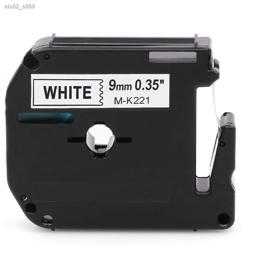 cod10pcs 9mm M-K221 Brother label tape black on white label maker ribbon - els62_s969 - ThaiPick