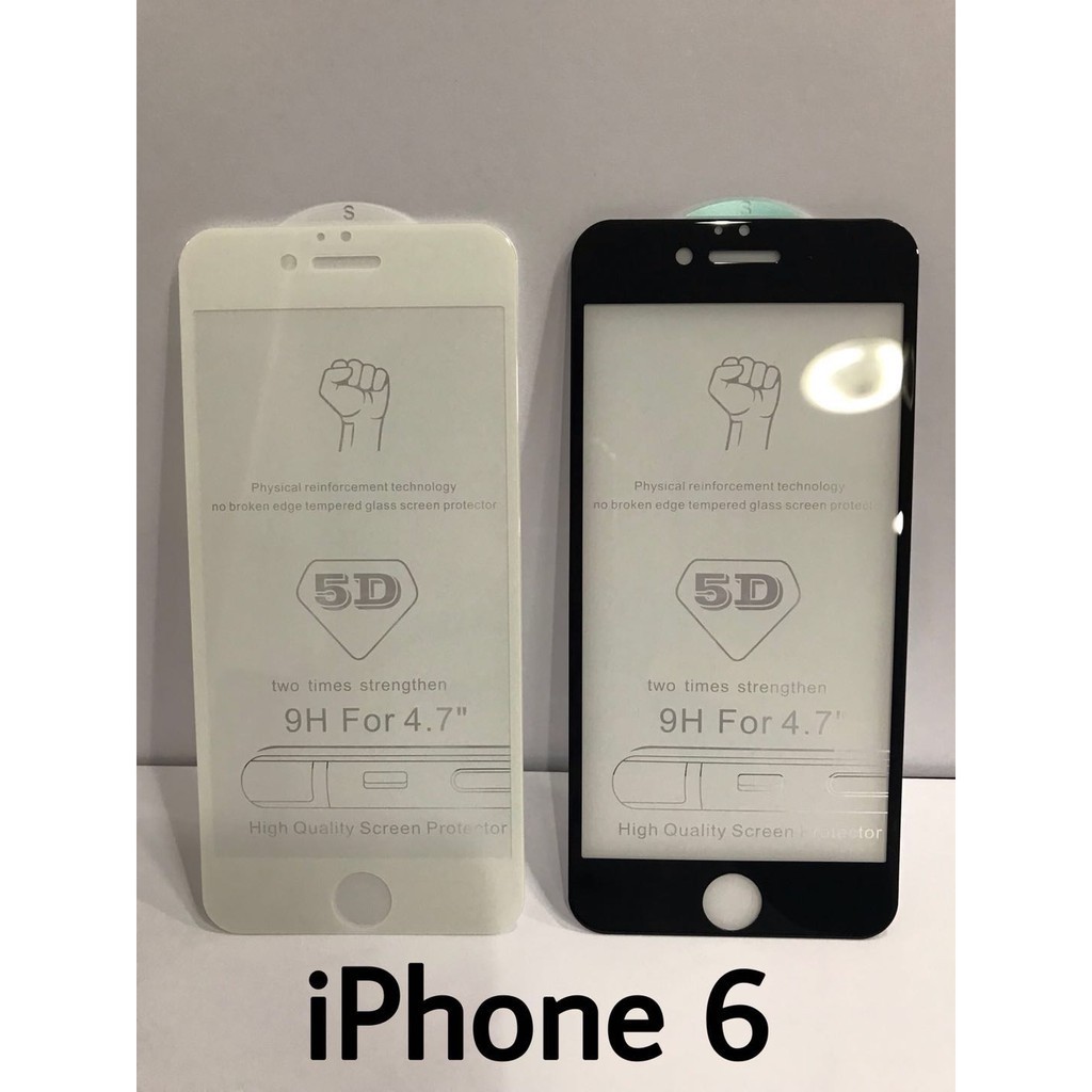 อุปกรณ์กันรอยหน้าจอ ฟิล์ม 5D Tempered Glass For iPhone 8 8Plus X 7 7Plus 6 6s 6Plus 6sPlus ฟิล์ม ...