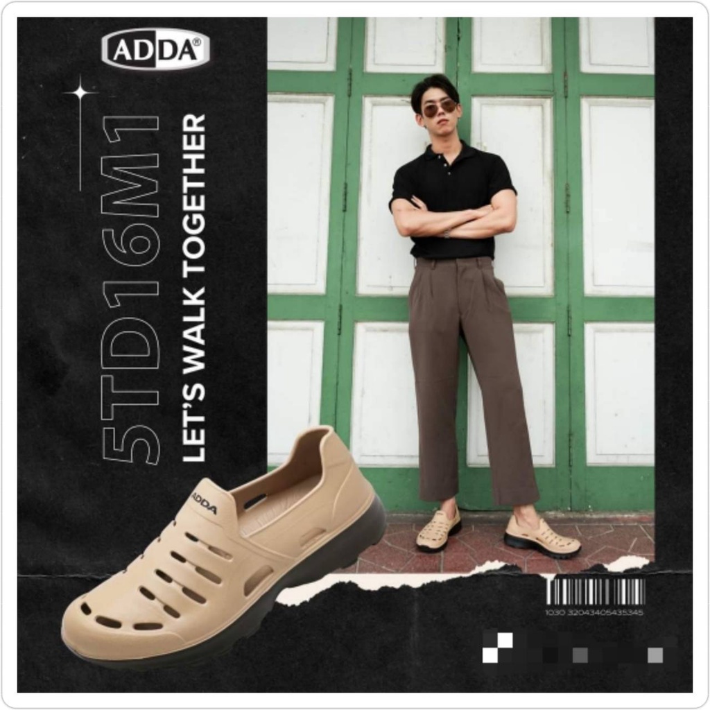AD16.1รุ่น 5TD16M1M3 และ Adda 5TD41 ADDA 2density รองเท้าแตะ รองเท้าพื้นเบา แบบสวม ไฟล่อน (ไซส์ ...