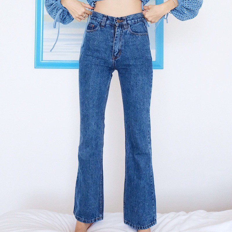 Baby blue jeans (deep blue) - kanda_jeans - ThaiPick