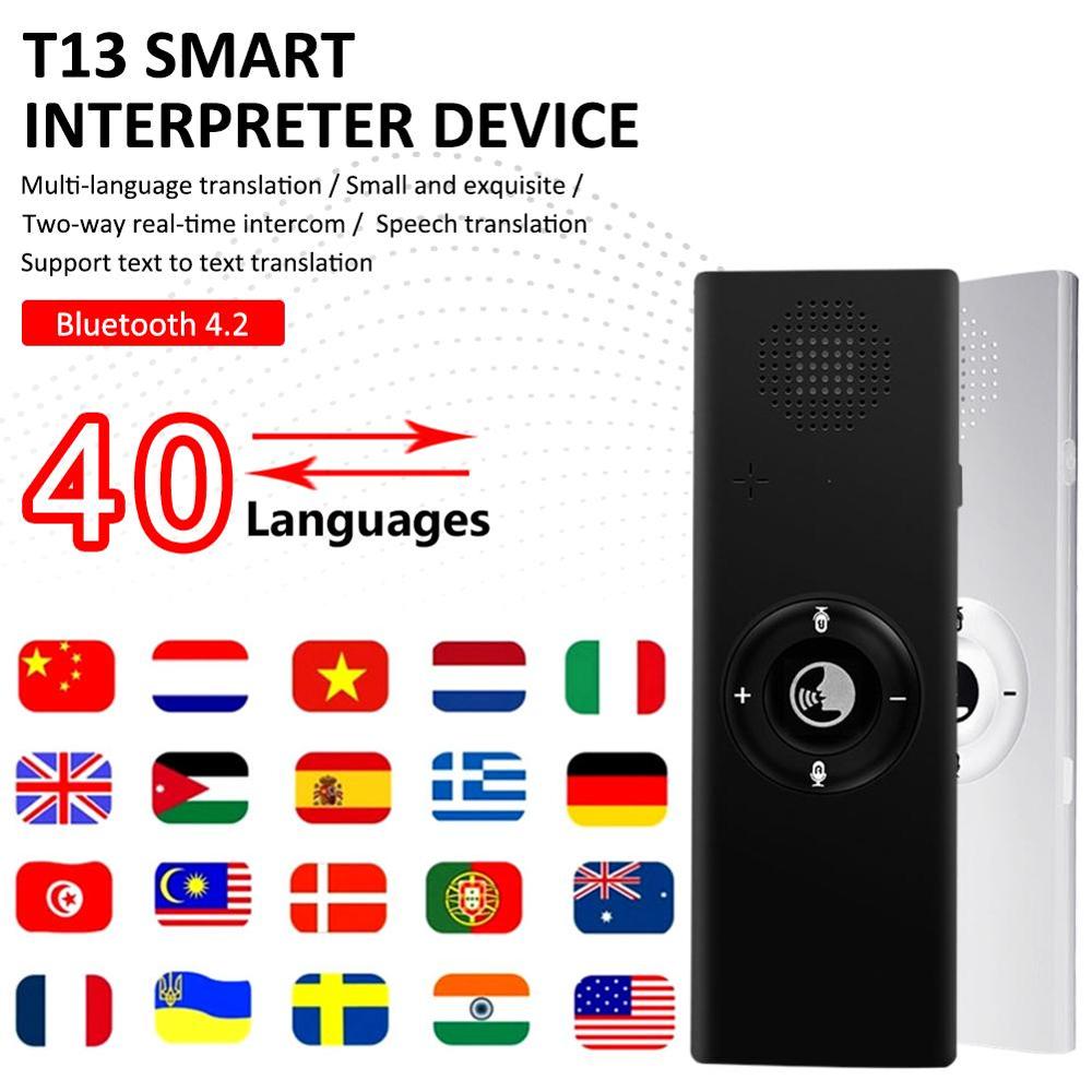 Interpreter Portable Voice Translator T13 Smart MultiLanguage Speech ...