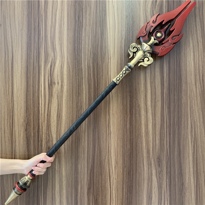 อุปกรณ์ประกอบฉากคอสเพลย์ Game Genshin Impact Sword Weapon Fire God ...