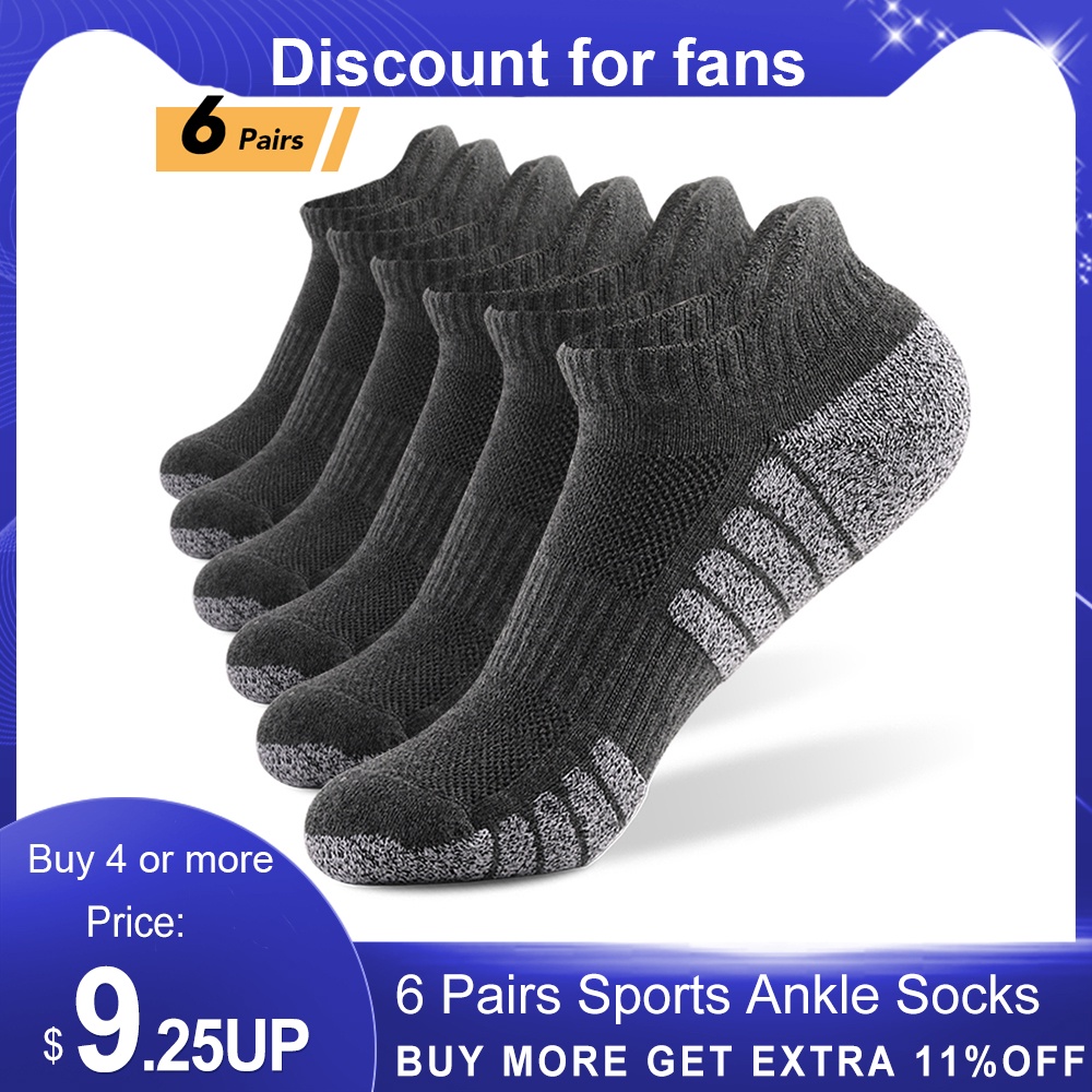 612 Pairs Sports Ankle Socks Athletic Low-cut Socks Thick Knit Autumn ...