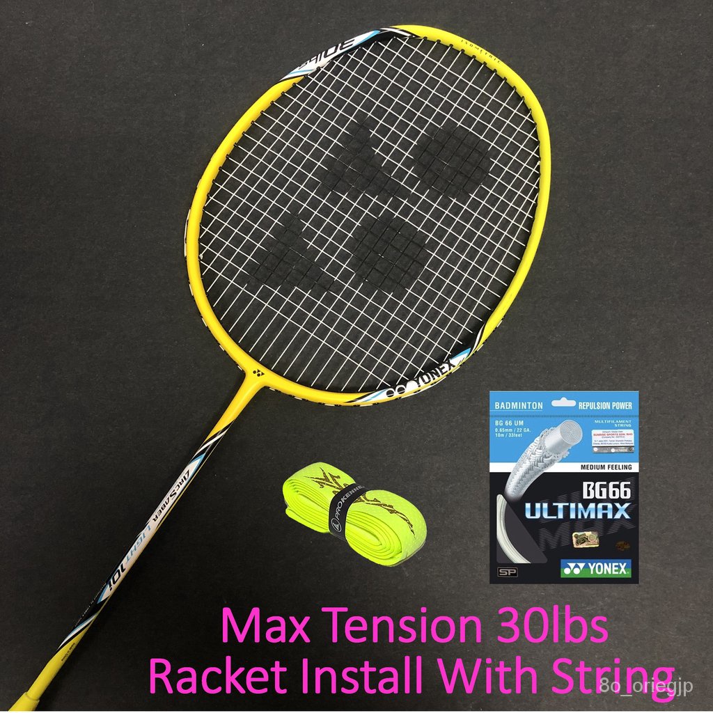 rfP0 YONEX Arcsaber Light Install With String Yonex Bg66 Ultimax ...