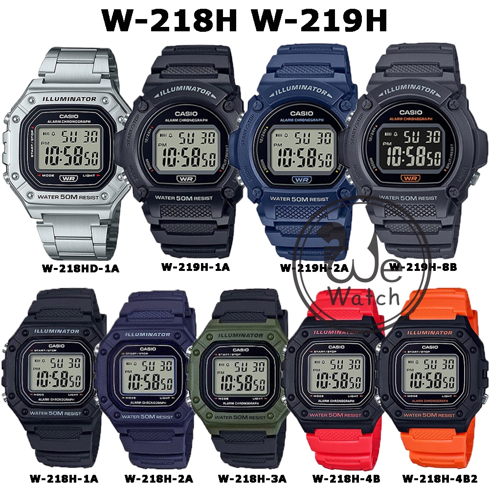 CASIO ของแท้ รุ่น W-218HC W-218HD W-218H W-219H นาฬิกาผู้ชาย ยอดนิยม ...
