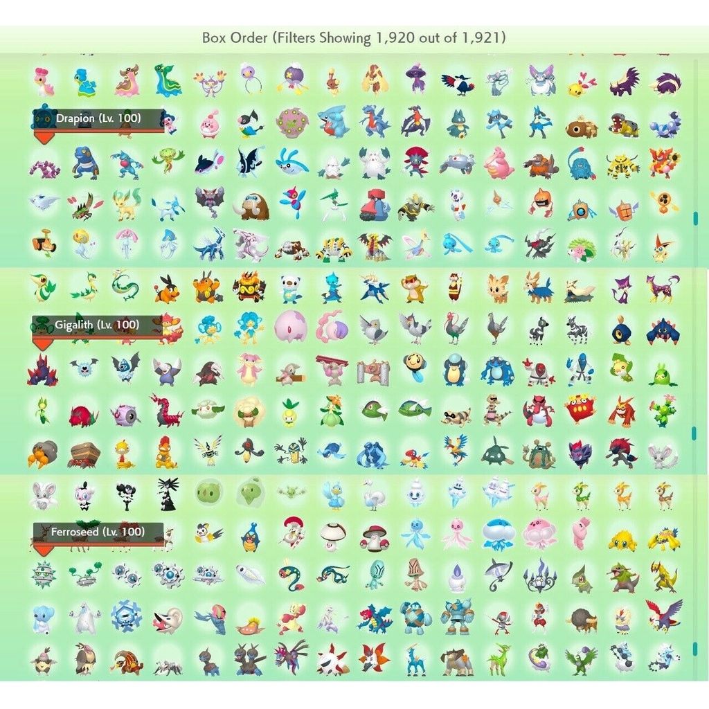 Pokemon Home 1-7 No.1-807 COMPLETE DEX SHINYNOTSHINY (ใช่เวลาย้าย ...
