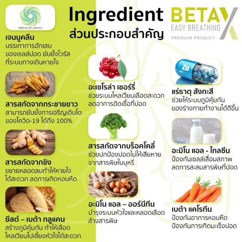 เบต้าเอ็กซ์ BATAX อาหารเสริมฟื้นฟูปอด 1ล่อง10เม็ด - pnp8goldjfood ...