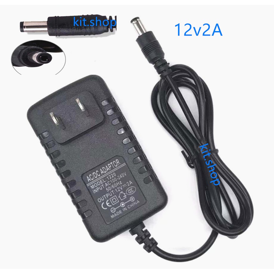 AC/DC adapter 12V 2A หัว 5.5x2.5 (Black) | Shopee Thailand