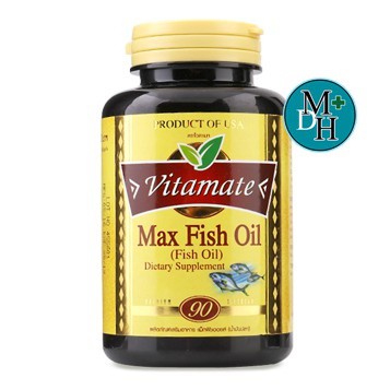 Vitamate Max Fish Oil 1000 mg ไวตาเมท น้ำมันปลา บำรุงหลอดเลือด หัวใจ ...