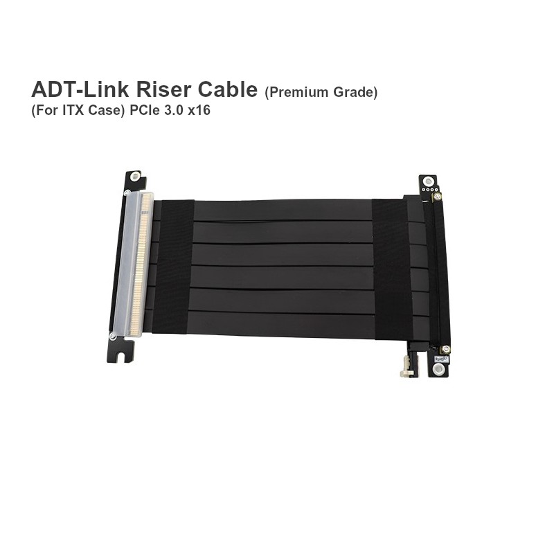 ☠️ ADT-Link Riser Cable - Premium Grade (For ITX Case) PCIe 3.0 x16 ...