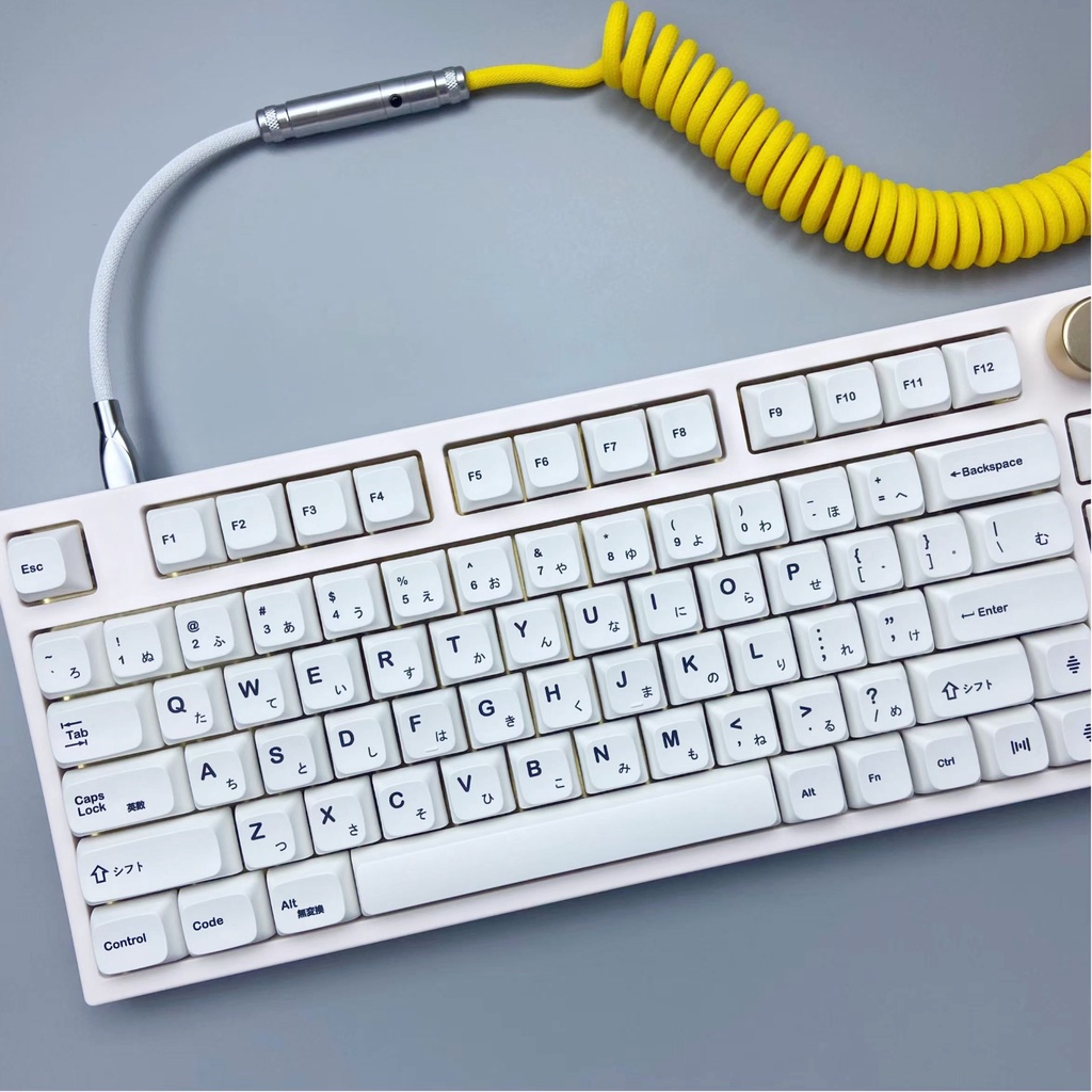 Minimalist White Keycap XDA Profile 135 Key PBT 6.25U 7U Space Bar ...