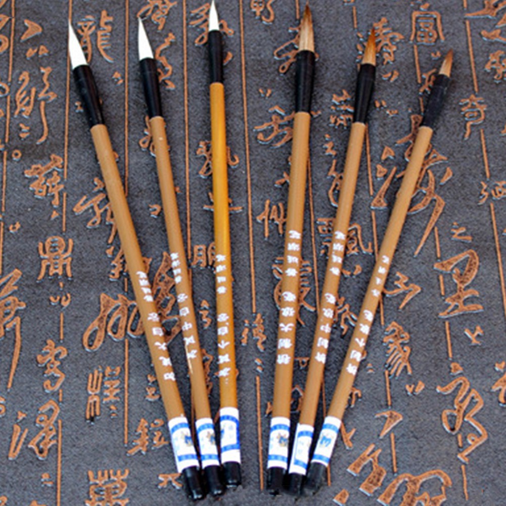 6Pcs Chinese Calligraphy Brush Pen Writing Painting Art - conqueror888 ...